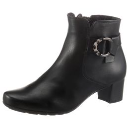 Stiefelette Gabor "St. Tropez" Gr. 37, schwarz (schwarz, leo) Damen Schuhe Reißverschlussstiefeletten