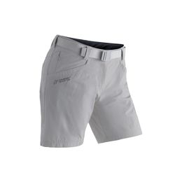 Funktionsshorts Maier Sports "Lulaka Shorts" Gr. 34, Normalgrößen, grau (hellgrau) Damen Hosen Sport Shorts Shorts, kurze Wanderhose, Outdoorhose mit 4 Taschen, Regular Fit