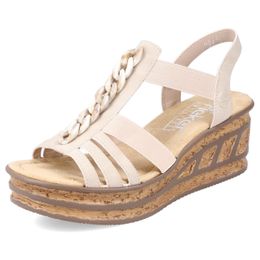 Sandalette Rieker Gr. 40, beige (hellbeige) Damen Schuhe Sandaletten