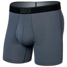 SAXX - Quest Quick Dry Mesh Boxer Brief Fly - Kunstfaserunterwäsche Gr S blau