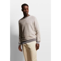 Rundhalspullover Bugatti Gr. XL, beige Herren Pullover Rundhalspullover