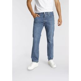 Levi's Straight-Jeans LEVI'S "501 ORIGINAL" Gr. 29, Länge 32, blau (z0910 medium indigo) Herren Jeans Straight Fit mit Markenlabel Bestseller