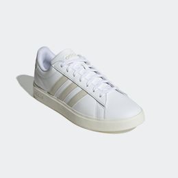 Sneaker adidas Sportswear "GRAND COURT CLOUDFOAM COMFORT" Gr. 42,5, weiß (cloud white, aluminium, off white) Schuhe Schnürhalbschuhe