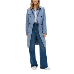 s.Oliver Trenchcoat mit Knopfleiste und Bindegürtel, blau