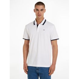 Poloshirt Tommy Jeans "TJM REG SOLID TIPPED POLO" Gr. XL, weiß (white) Herren Shirts Kurzarm