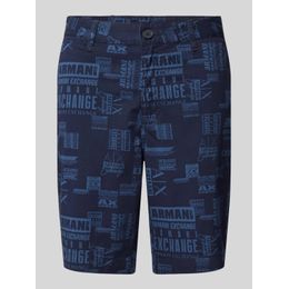 Armani Exchange Regular Fit Shorts mit Allover-Label-Print