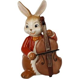 Goebel Osterhase Figur Hase - Fröhlicher Bassist (1 St), Osterfigur, Dekofigur, Ostern, Osterdekoration, bunt