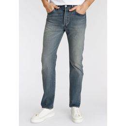 Levi's Straight-Jeans LEVI'S "501 ORIGINAL" Gr. 29, Länge 32, blau (medium indigo destructed) Herren Jeans Straight Fit mit Markenlabel Bestseller