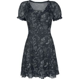 Jawbreaker Night Forest Mesh Dress Kurzes Kleid schwarz weiß in L