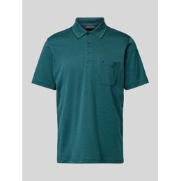 Ragman Regular Fit Poloshirt mit Allover-Muster