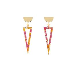 Fräulein Wunder Fräulein Wunder Ohrringe Damen Größe One Size curry / gold / pink / weiß