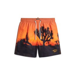 Superdry & Co Badeshorts Herren Gr&ouml;&szlig;e S orange / schwarz