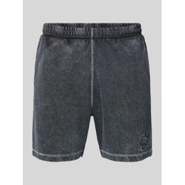 Sweatshorts mit Label-Stitching