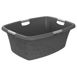 Rotho Wäschewanne Flowers 50 L anthrazit 65,1 x 48,6 x 26,2 cm (L x B x H)