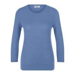 Rundhals-Pullover aus 100% Premium-Kaschmir Peter Hahn Cashmere blau, 44