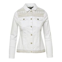 KOROSHI Jeansjacke Damen Gr&ouml;&szlig;e S kitt / gold / transparent / wei&szlig;