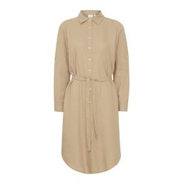 Ichi Shirt Dress 'Lino' female Beige size 42