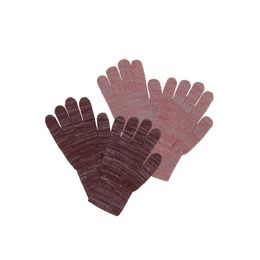 CeLaVi Handschuhe 'Magic' Jungen Gr&ouml;&szlig;e S/M dunkelbraun / grau / altrosa
