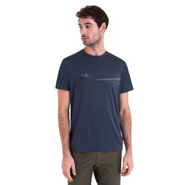 Icebreaker Merino 150 Tech Lite III T-Shirt Cadence Paths - Mann - Graphite - Größe L