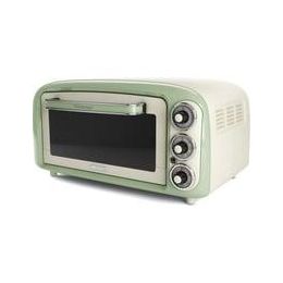 Ariete Mini-Backofen Vintage Green wei&szlig;/hellgr&uuml;n, 1.380 Watt, 18 Liter