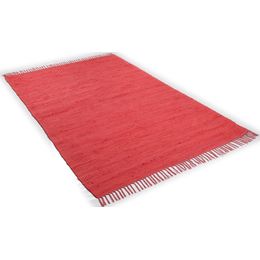 Teppich Theko "Happy Cotton" Teppiche Gr. B/L: 160 cm x 230 cm, 5 mm, 1 St., rot Baumwollteppiche