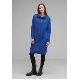 Strickkleid Street One Gr. 38, EURO-Größen, blau (fresh intense gentle blue) Damen Kleider Freizeitkleider