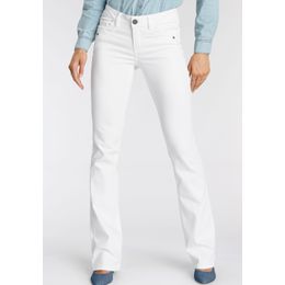 Bootcut-Jeans Arizona "mit Keileinsätzen" Gr. 24, K + L Gr, weiß (white) Damen Jeans Bootcut