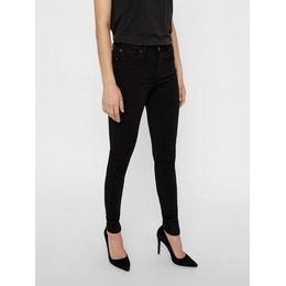 Véro Moda Skinny-fit-Jeans VERO MODA "VMLUX NW SUPER S JEANS" Gr. XXL, Länge 30, schwarz (black) Damen Jeans Röhrenjeans