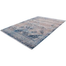 Teppich Calo-deluxe "Odalia 600" Teppiche Gr. B/L: 160 cm x 230 cm, 8 mm, 1 St., beige (creme, blau) Esszimmerteppiche