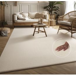 Teppich Home Affaire "Ciney" Teppiche Gr. B/L: 200 cm x 280 cm, 16 mm, 1 St., beige (creme) Esszimmerteppiche