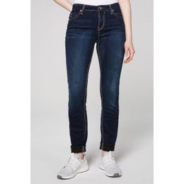 Slim-fit-Jeans SOCCX Gr. 26, Länge 32, blau Damen Jeans Röhrenjeans