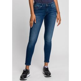 Skinny-fit-Jeans Tommy Jeans Gr. 32, Länge 32, blau (new niceville mid blue) Damen Jeans Röhrenjeans