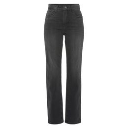 Bequeme Jeans MAC "Stella" Gr. 36, Länge 30, grau (grey wash) Damen Jeans High-Waist-Jeans