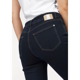5-Pocket-Jeans MAC "Angela" Gr. 34, Länge 32, blau (dark blue rinsed) Damen Jeans Röhrenjeans