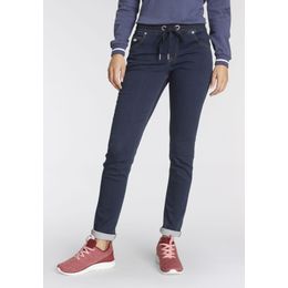 Jogg Pants Kangaroos Gr. 44, N-Gr, blau (dark, rinsed) Damen Jeans Jogger-Pants Stretchjeans Jogg Treggings Destroyed-Jeans Jeggings Slim-fit-Jeans Homewear Hose Jogginghosen