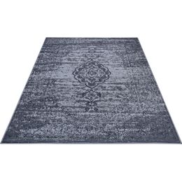 Teppich Hanse Home "Meridional" Teppiche Gr. B/L: 200 cm x 290 cm, 9 mm, 1 St., grau (grau, schwarz) Esszimmerteppiche