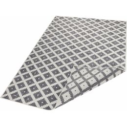 Teppich NORTHRUGS "Nizza" Teppiche Gr. B/L: 160 cm x 230 cm, 5 mm, 1 St., grau (grau, creme) Esszimmerteppiche