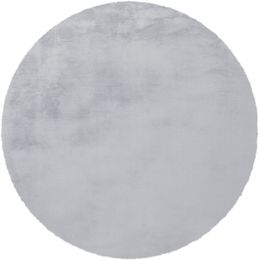 Hochflor-Teppich Calo-deluxe "Vogesen 212" Teppiche Gr. Ø 160 cm, 45 mm, 1 St., grau (grau, blau) Esszimmerteppiche