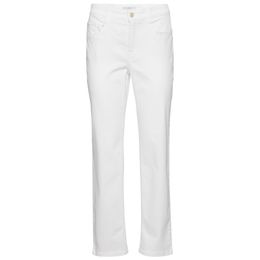 Bequeme Jeans MAC "Stella" Gr. 34, Länge 30, weiß (white denim) Damen Jeans Röhrenjeans