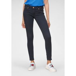 Skinny-fit-Jeans Tommy Jeans Gr. 24, Länge 34, blau (avenue dark blue) Damen Jeans Röhrenjeans