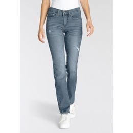 Levi's Straight-Jeans LEVI'S "314 Shaping Straight" Gr. 29, Länge 34, blau (show up right) Damen Jeans Gerade