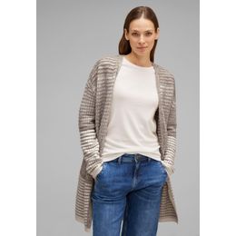 Longstrickjacke Street One Gr. 38, braun (whisper mocca melange) Damen Strickjacken lange