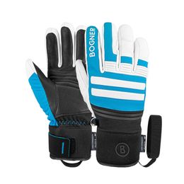 Skihandschuhe Bogner "Alex R-TEXXT" Gr. 10,5, bunt (schwarz, hellblau) Damen Handschuhe Fingerhandschuhe