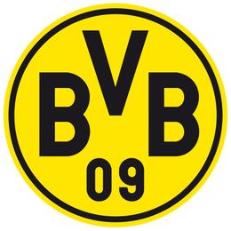 Wandtattoo Wall-Art "Fußball Logo Borussia Dortmund" Wandtattoos Gr. B/H: 80 cm x 80 cm, Fussball, schwarz (schwarz, gelb) Wandtattoos Fußball
