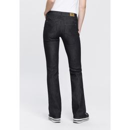 Bootcut-Jeans Arizona "Shaping" Gr. 50, N-Gr, schwarz (black, washed) Damen Jeans Bootcut