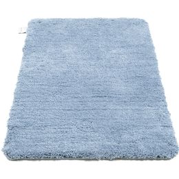 Badematte Tom Tailor HOME "Cozy Bath UNI" Badematten Gr. rechteckig (60 cm x 100 cm), 1 St., Polyester, blau (hellblau) Einfarbige Badematten