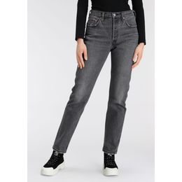 Levi's 5-Pocket-Jeans LEVI'S "501 Long" Gr. 26, Länge 30, grau (grey) Damen Jeans Röhrenjeans