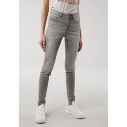 5-Pocket-Jeans Kangaroos "SUPER SKINNY HIGH RISE" Gr. 42, N-Gr, grau (light, grey, used) Damen Jeans 5-Pocket-Jeans Röhrenjeans