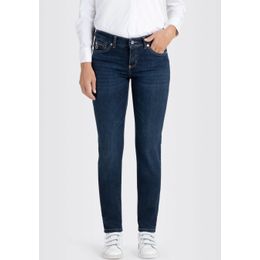 Slim-fit-Jeans MAC Gr. 44, Länge 32, blau (new basic wash) Damen Jeans Röhrenjeans