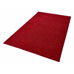 Teppich Hanse Home "Pure 100 Kurzflor" Teppiche Gr. B/L: 140 cm x 200 cm, 13 mm, 1 St., rot Esszimmerteppiche